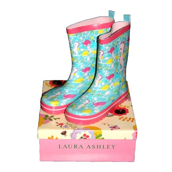 Laura Ashley | Shoes | Laura Ashley Girls Pull On Rubber Rain Boots ...